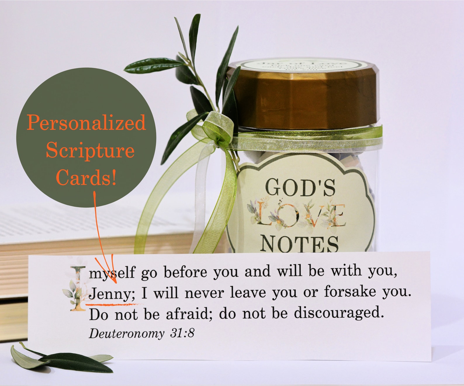 Personalized Scripture Cards Jar DIY, God's Love Notes Scripture Cards ...