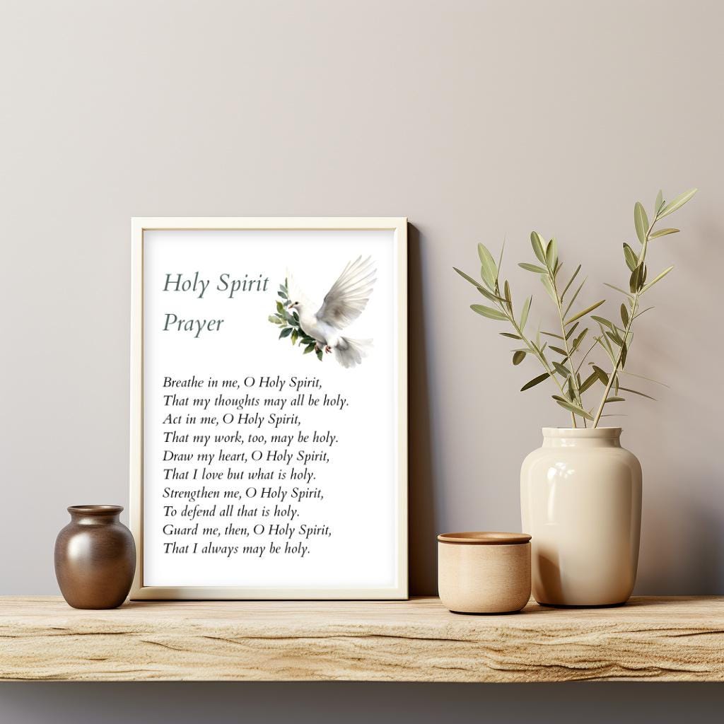 Holy Spirit Prayer Printable, St Augustine Holy Spirit Prayer Digital ...