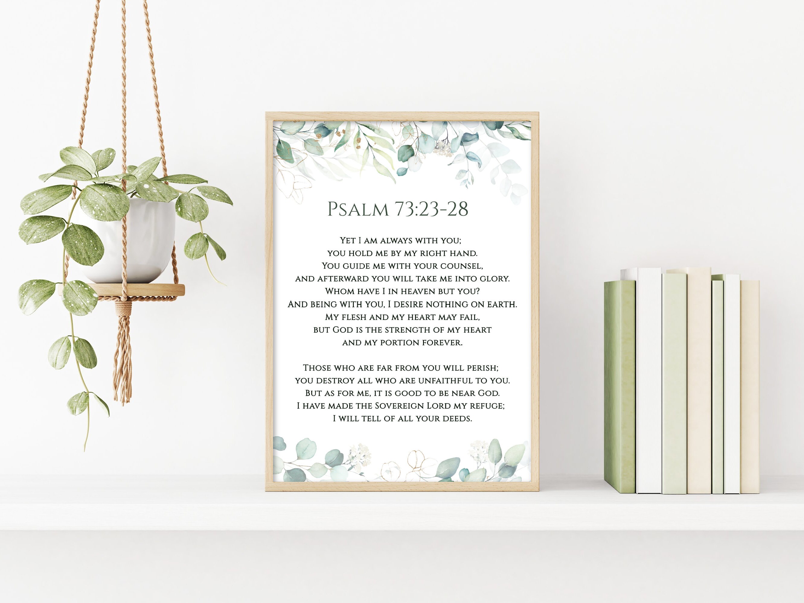 Psalm 73:23-28 Printable, Psalm 73 Wall Art, I Am Always With You, 73rd ...