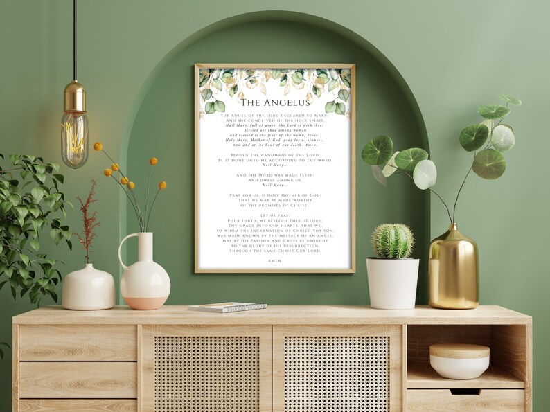 The Angelus Prayer Printable, the Angelus Print, the Angel of the Lord ...