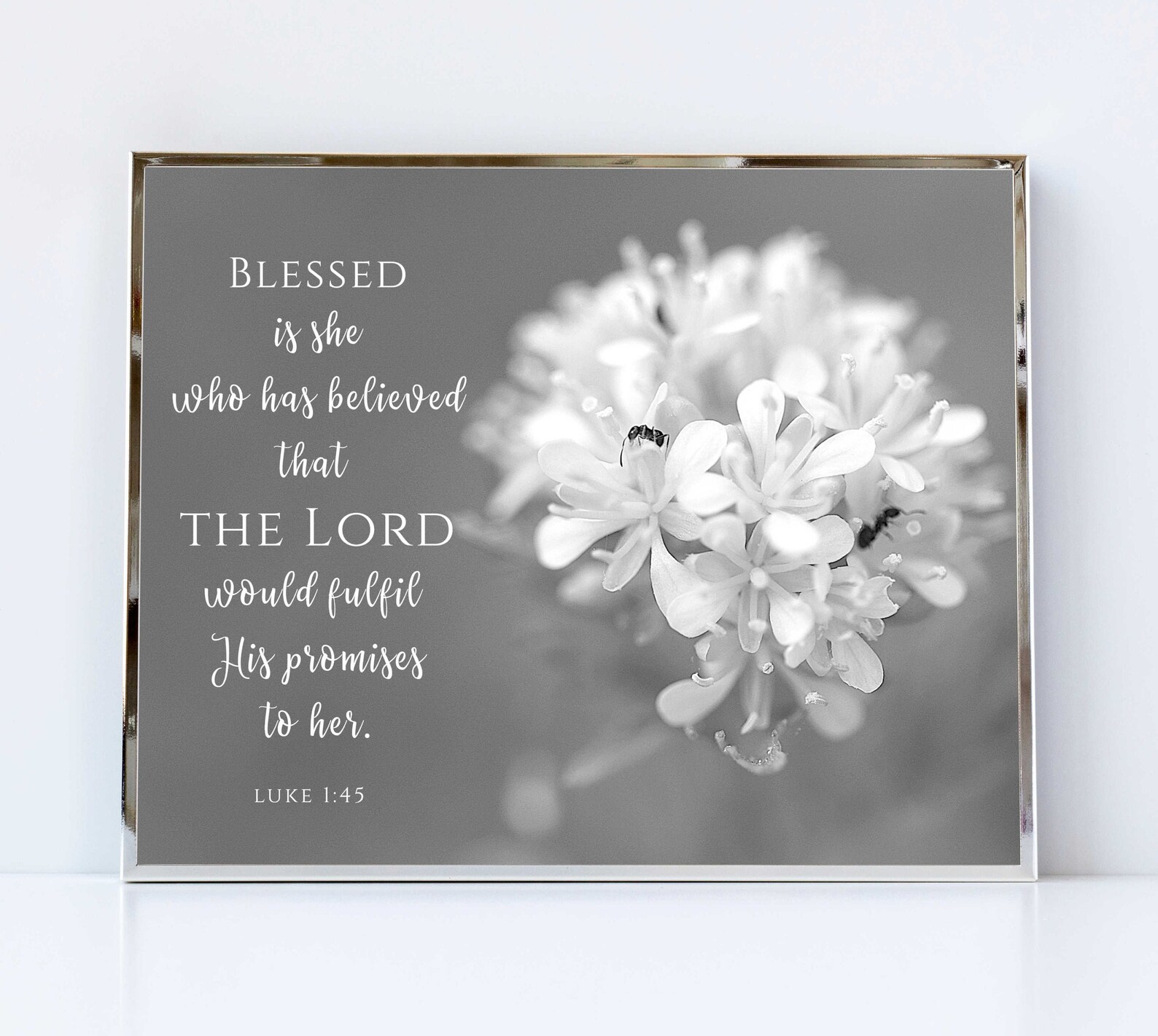 Blessed is She Printable, Scripture Wall Decor, Bible Verse Wall Art ...