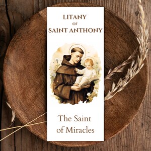 Litany to St. Anthony Printable, St. Anthony of Padua Prayer, St ...