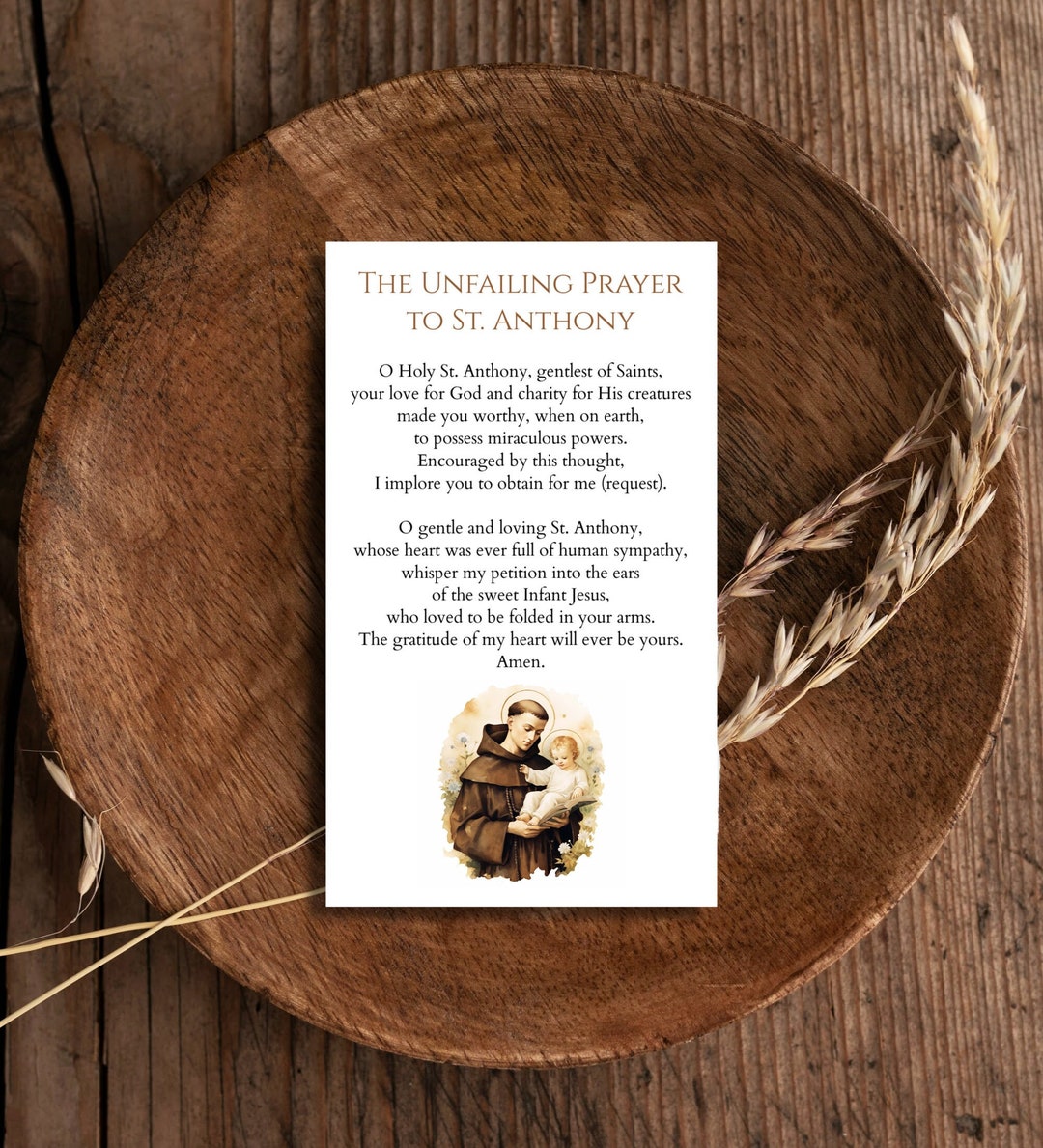 Unfailing Prayer to St. Anthony Printable, St. Anthony of Padua Prayer, Powerful Healing Prayer ...