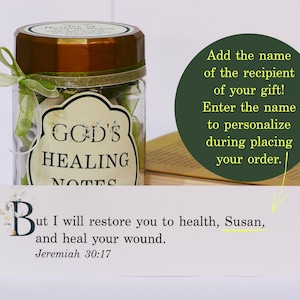 Personalized Scripture Cards Jar DIY, God's Healing Notes Scripture ...
