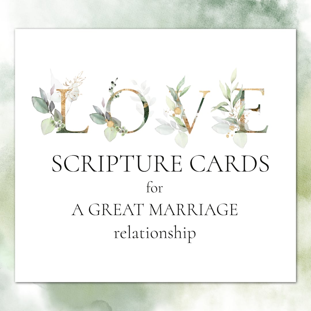 LOVE Scripture Cards Printable, LOVE Bible Verse Cards, Wedding ...