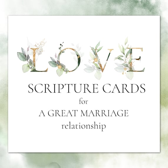 LOVE Scripture Cards Printable LOVE Bible Verse Cards | Etsy