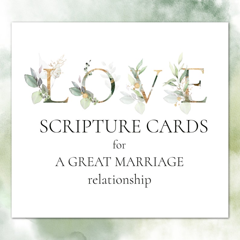 LOVE Scripture Cards Printable LOVE Bible Verse Cards - Etsy