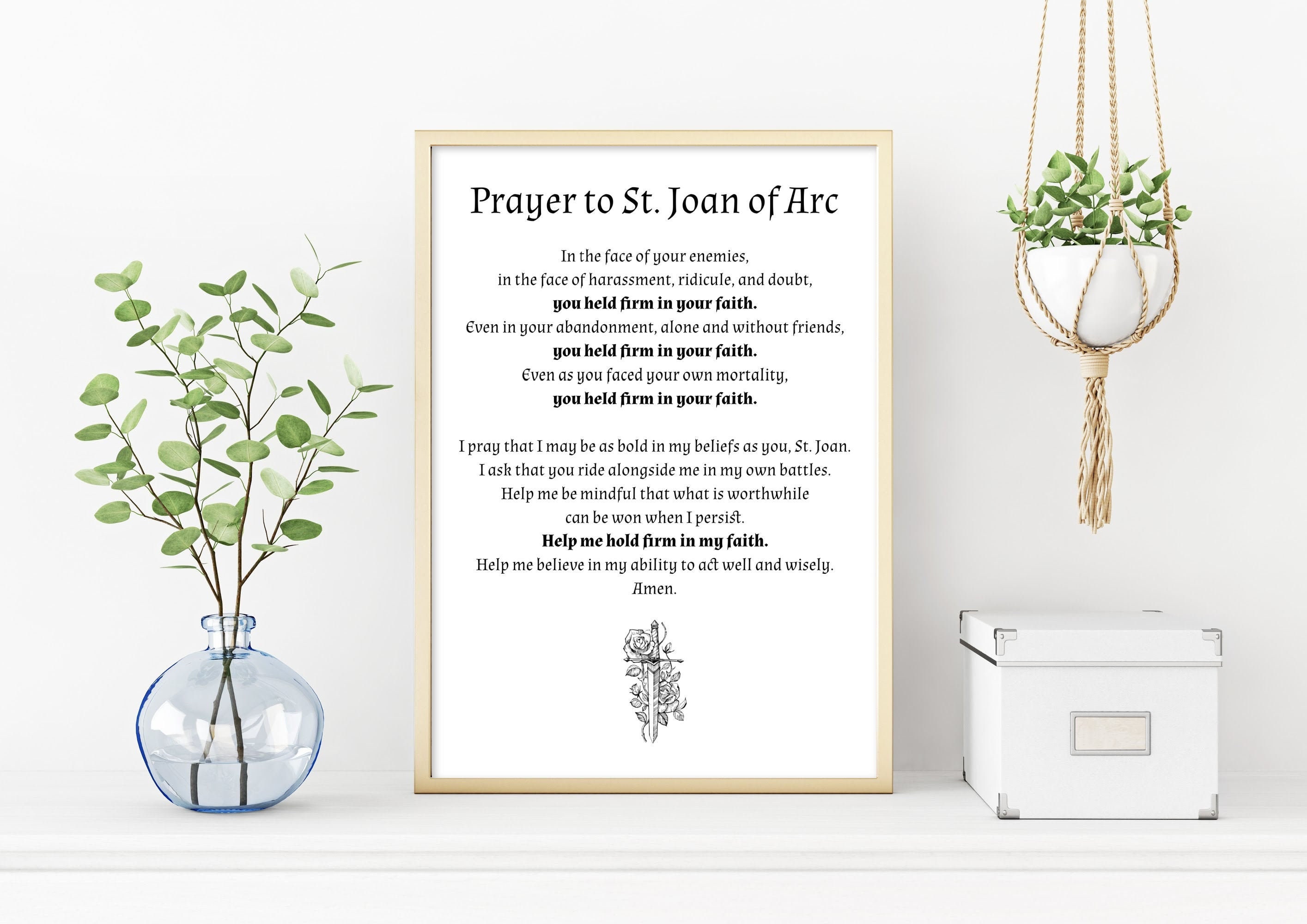 St Joan of Arc Prayer Printable, Prayer to St Joan of Arc, Joan of Arc ...