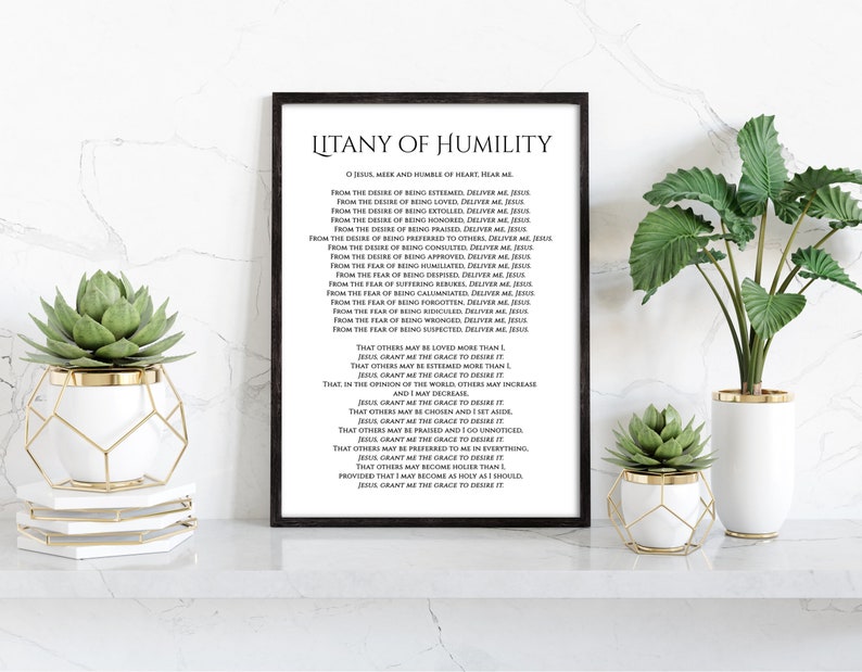 Litany of Humility Prayer Printable, Humility Prayer Print, Deliver Me ...