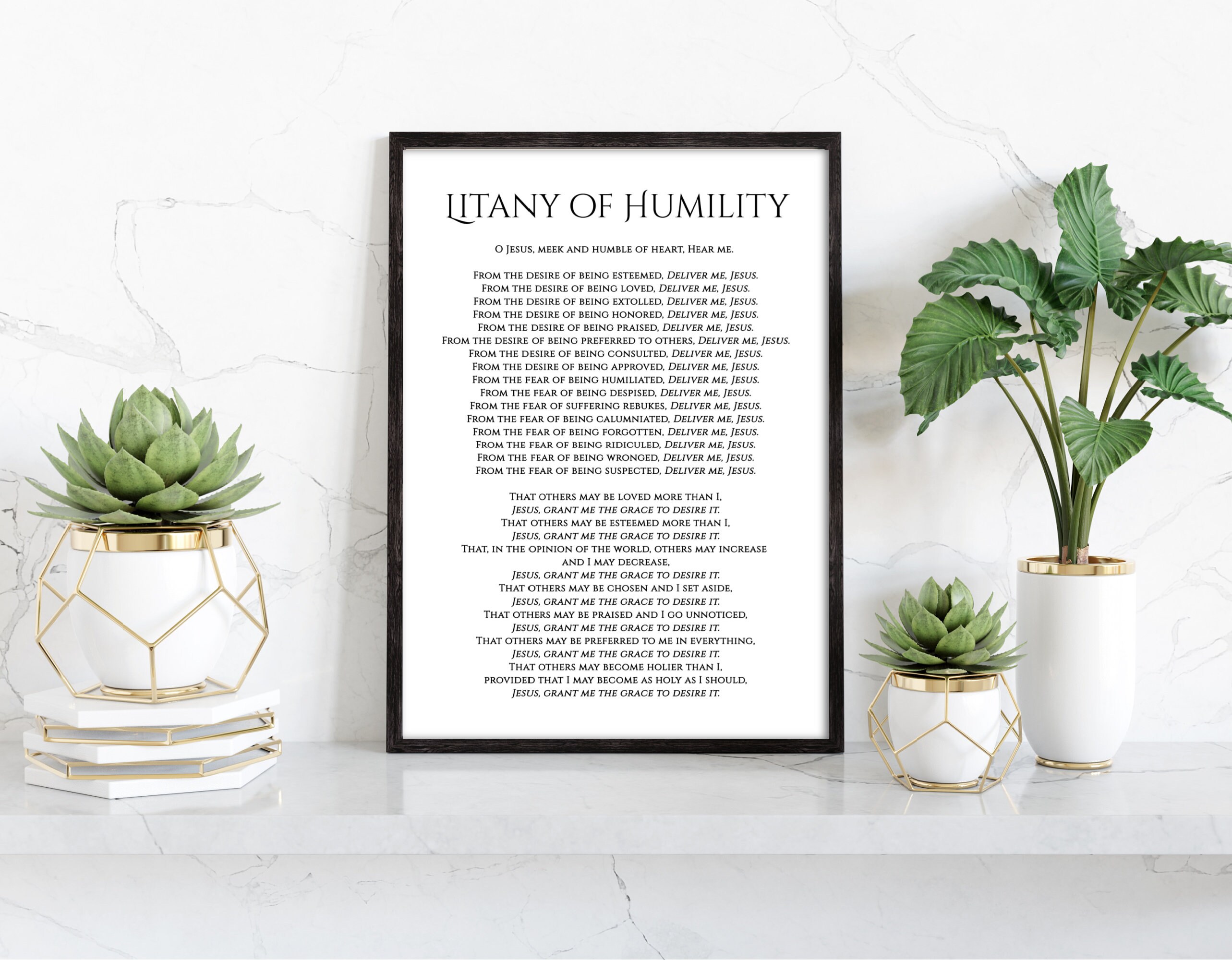 Litany of Humility Prayer Printable, Humility Prayer Print, Deliver Me ...