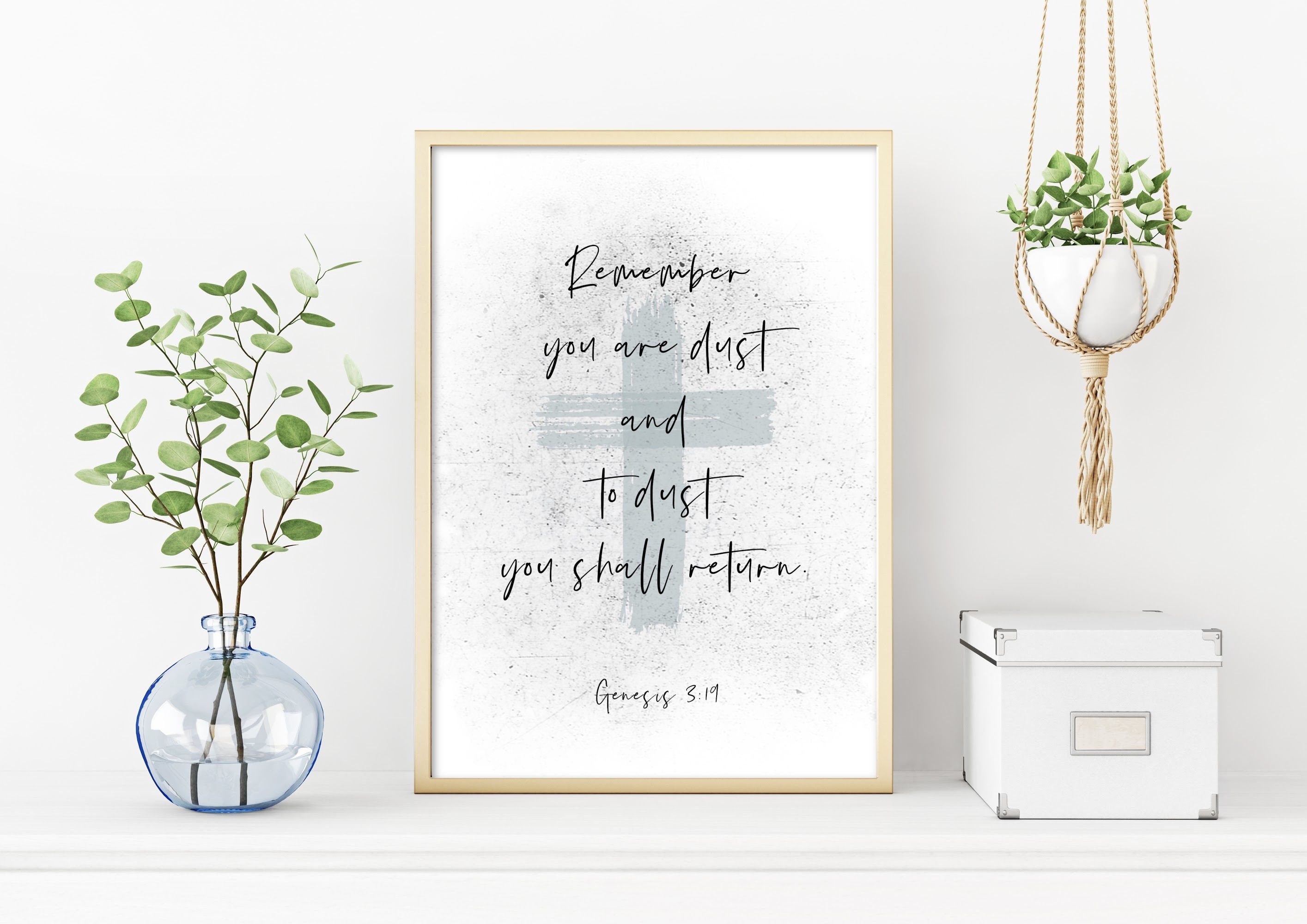 Lent Printable, Lent Wall Art, Lent Digital Print, Genesis 3 19 ...