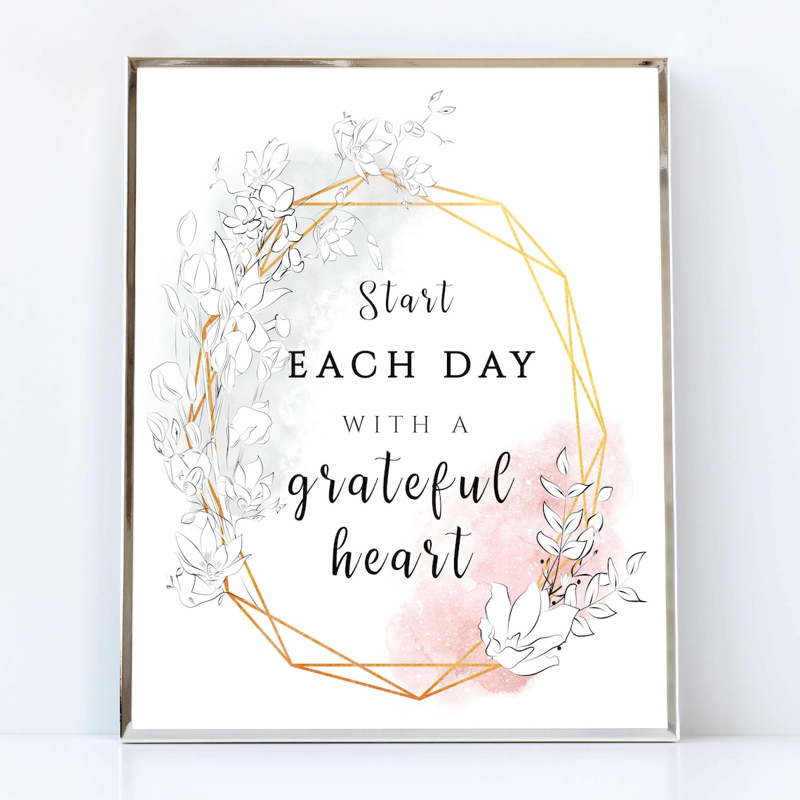 Start Each Day With a Grateful Heart Printable GRATEFUL Wall - Etsy