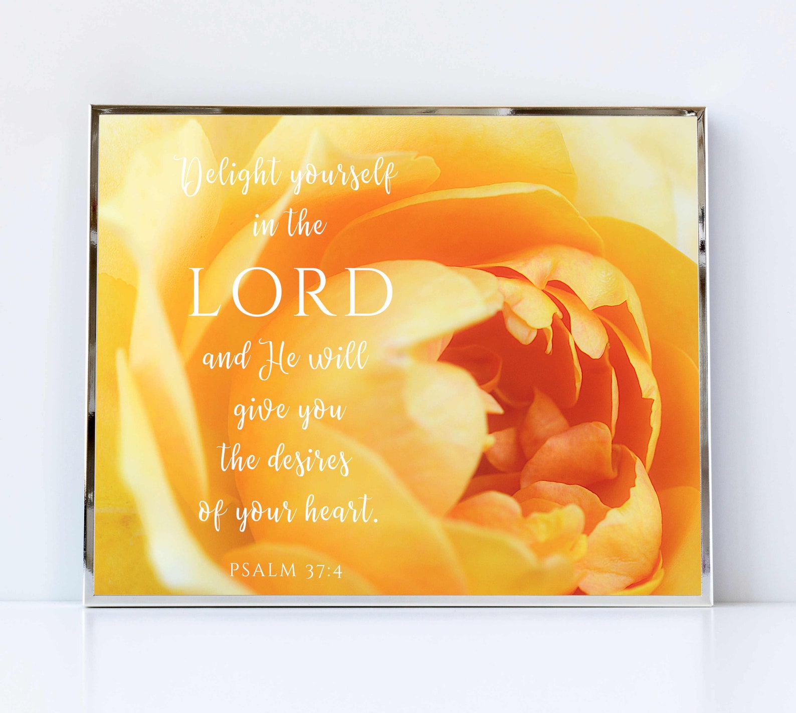 Delight Yourself in the Lord Printable, Psalm 37:4, Scripture Wall ...
