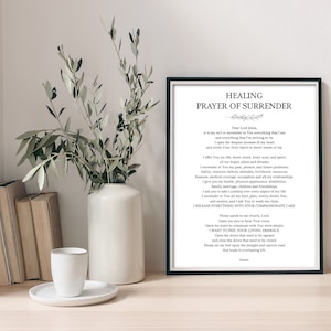 Prayer of Surrender Printable, Surrender Prayer, Healing Prayer ...