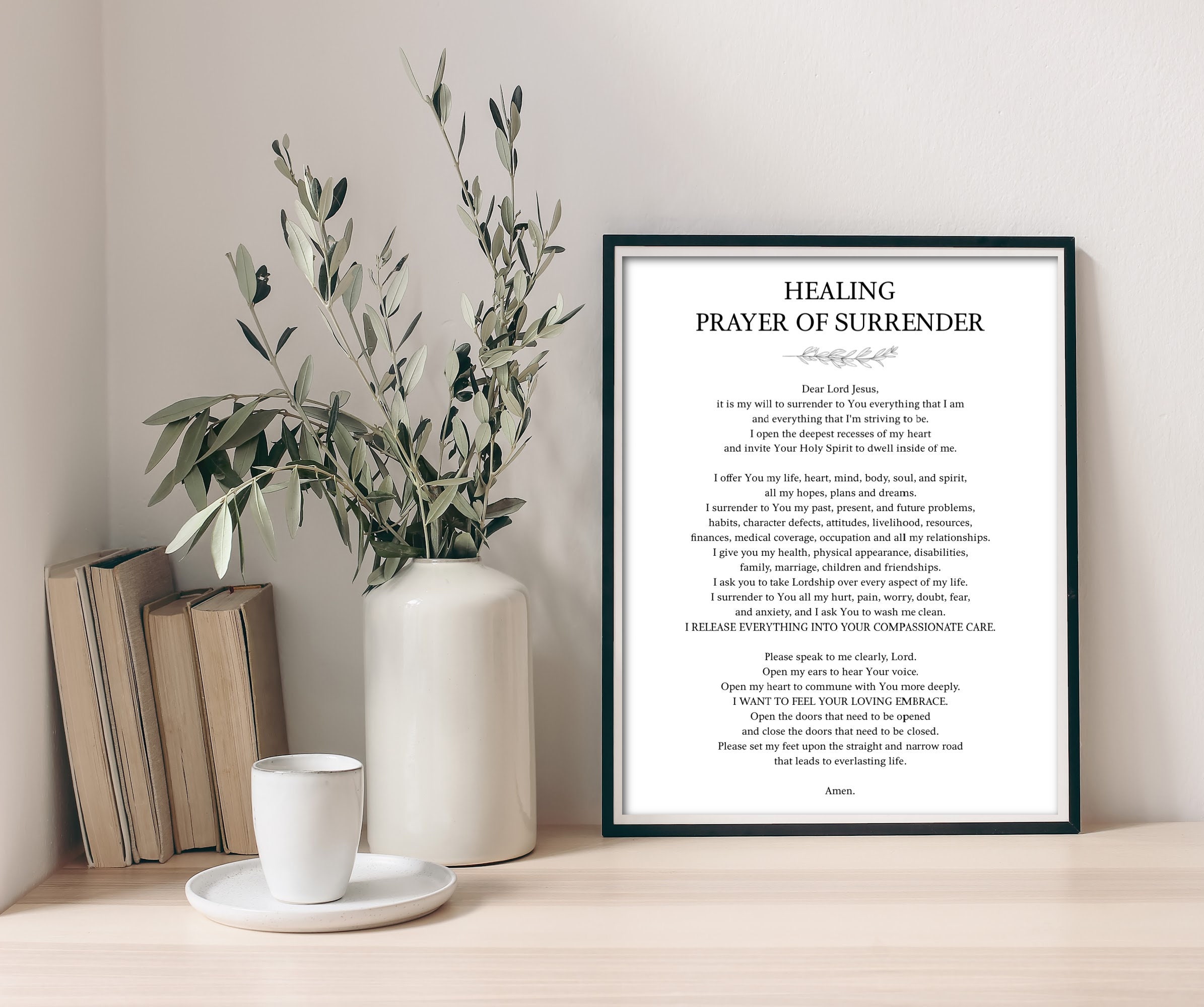Prayer of Surrender Printable, Surrender Prayer, Healing Prayer ...