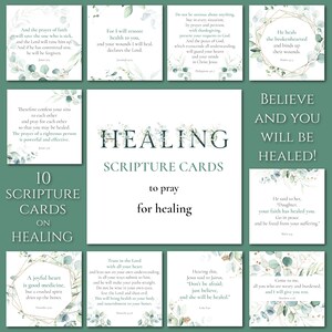 HEALING Scripture Cards Printable, Healing Bible Verse Cards, Healing ...