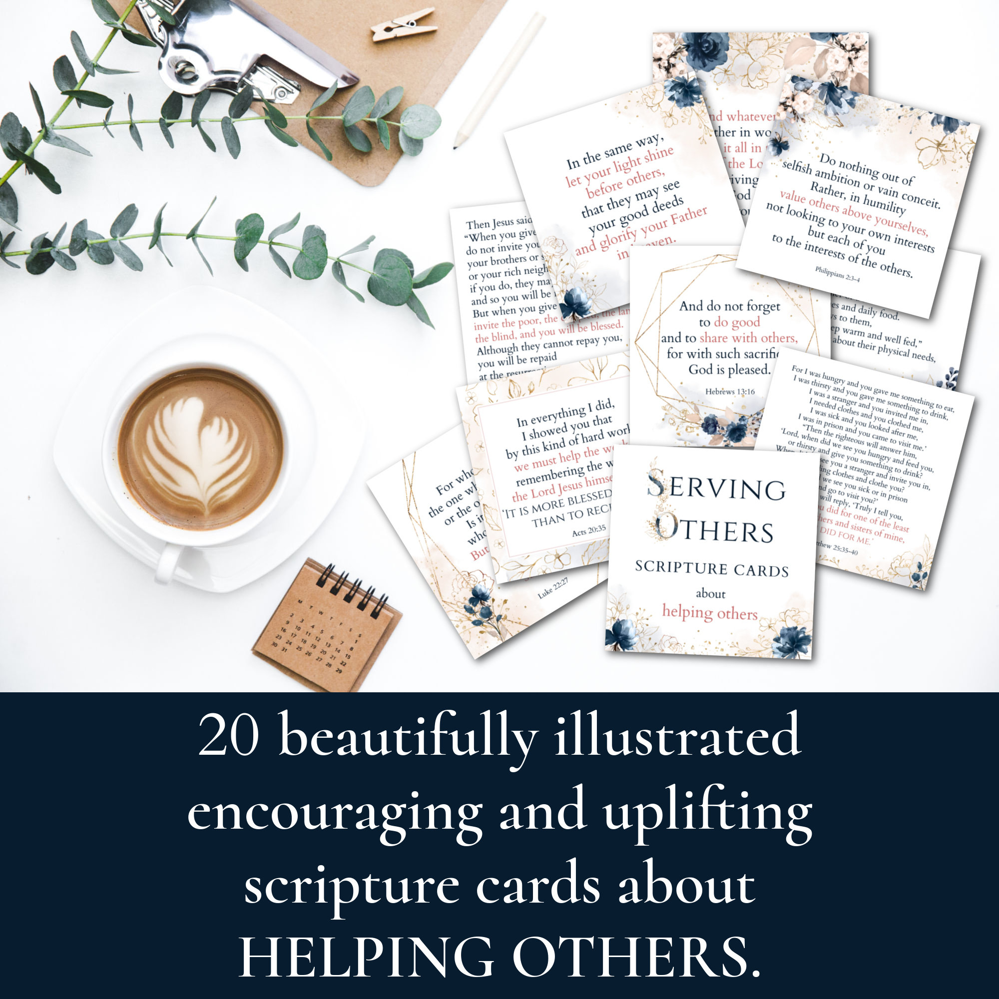 Serving Others Scripture Cards Printable Serving Others Bible - Etsy