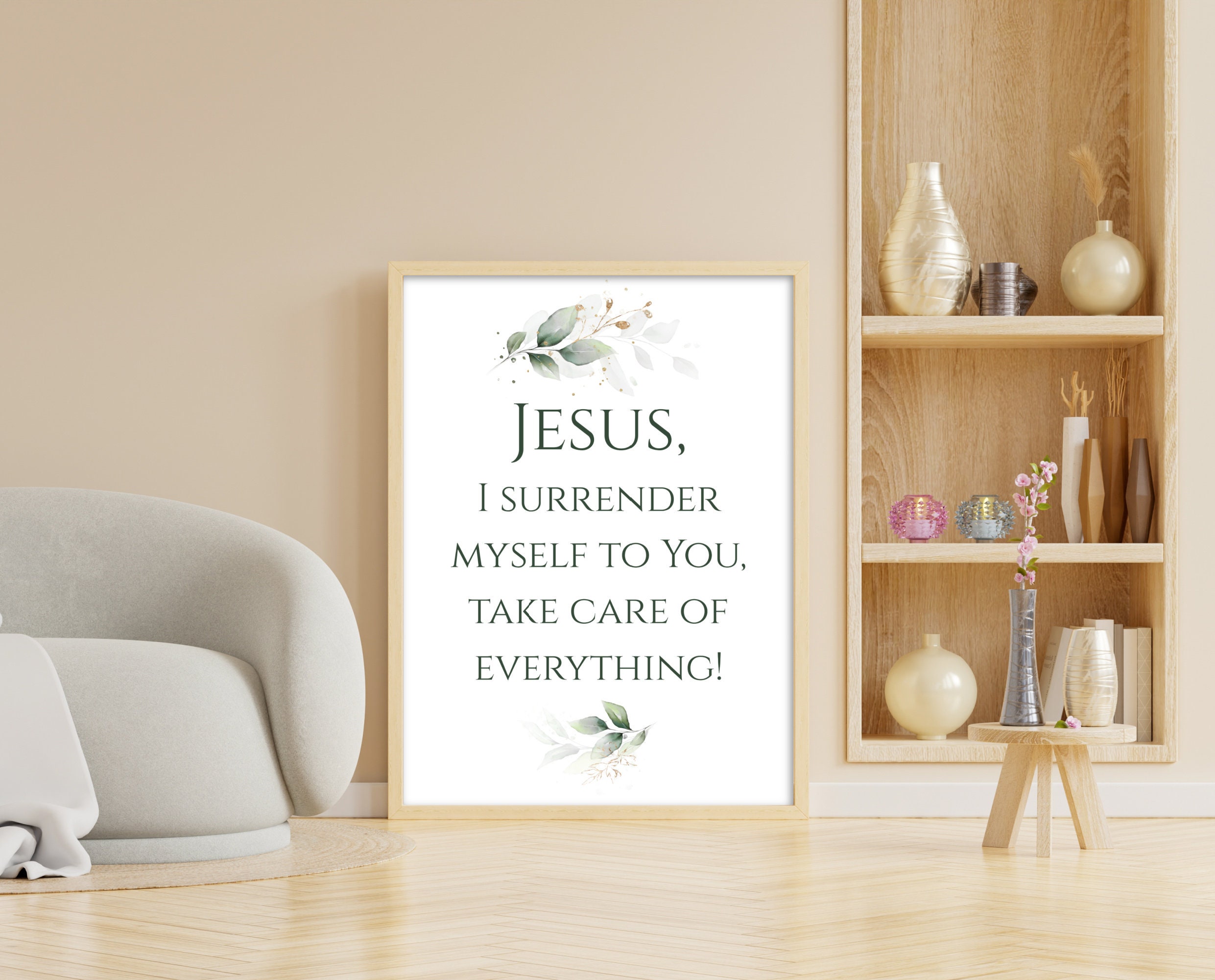 Jesus I Surrender Myself to You Print, Surrender Prayer Wall Art ...