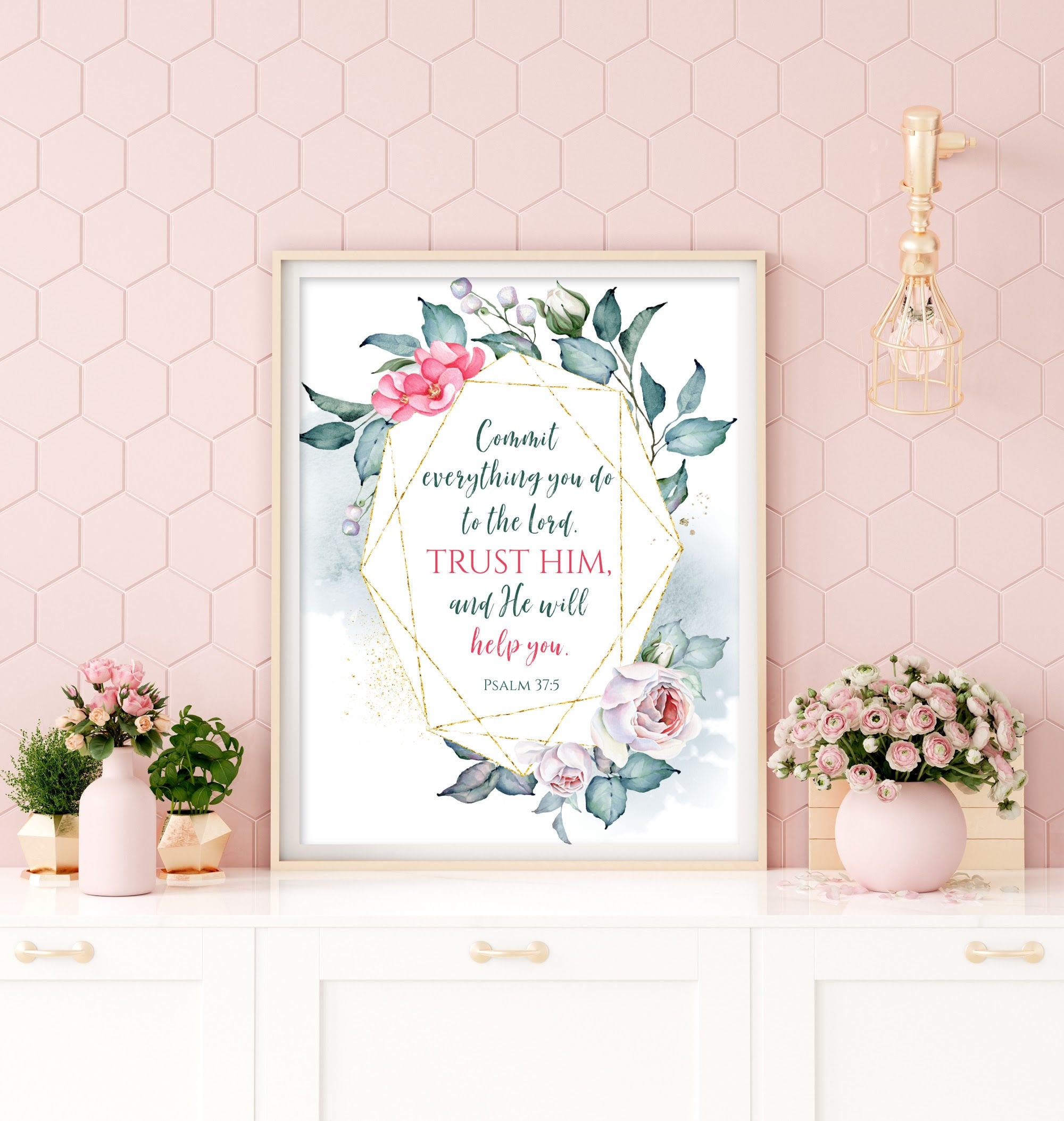 Commit Everything to the Lord Printable, Psalm 37 5, Trust Scripture ...