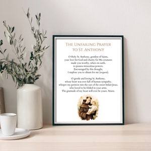 Unfailing Prayer to St. Anthony Printable, St. Anthony of Padua Prayer ...
