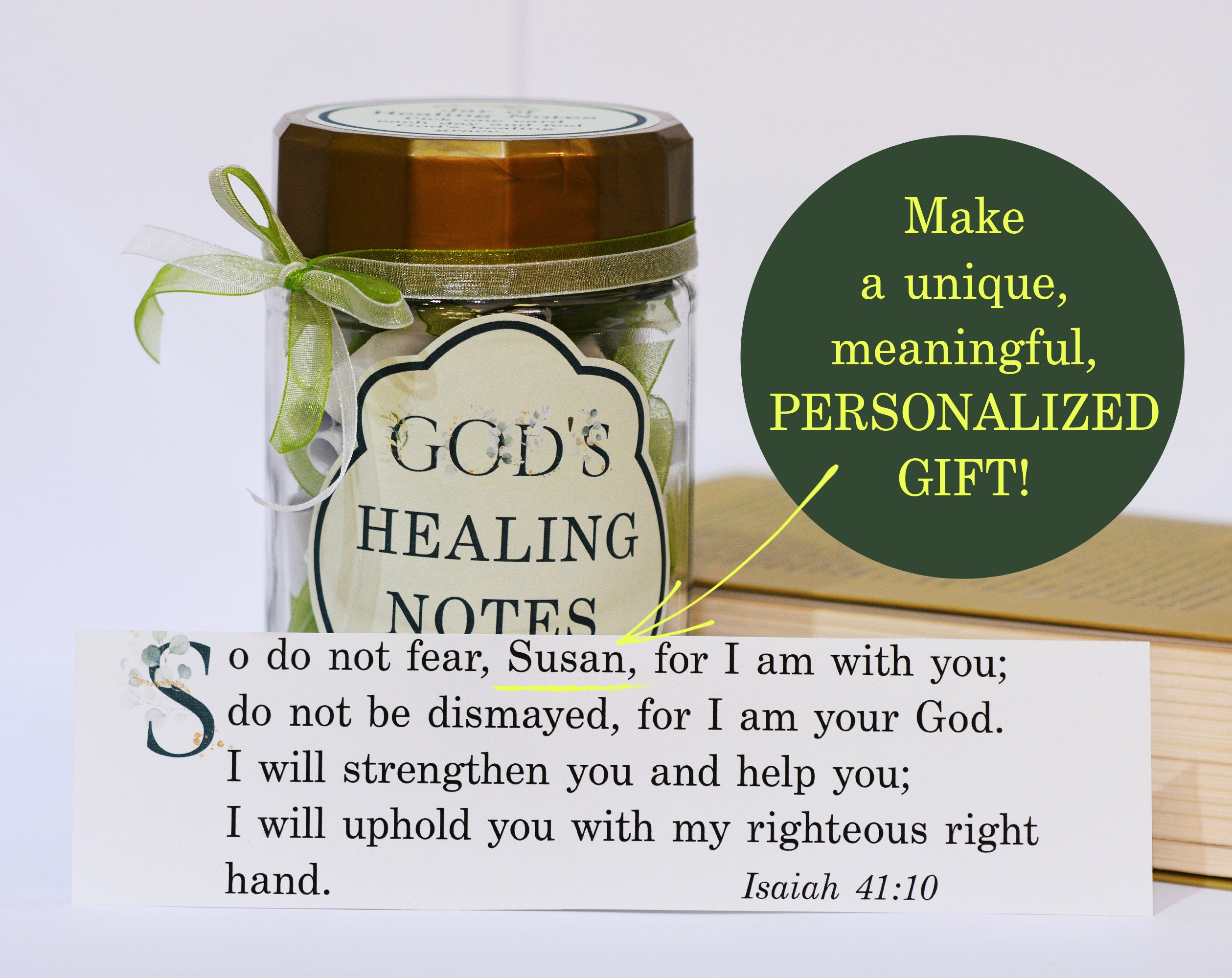 Personalized Scripture Cards Jar DIY, God's Healing Notes Scripture ...