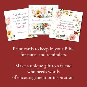 FAITH Scripture Cards Printable, Faith Bible Verse Cards, Faith ...