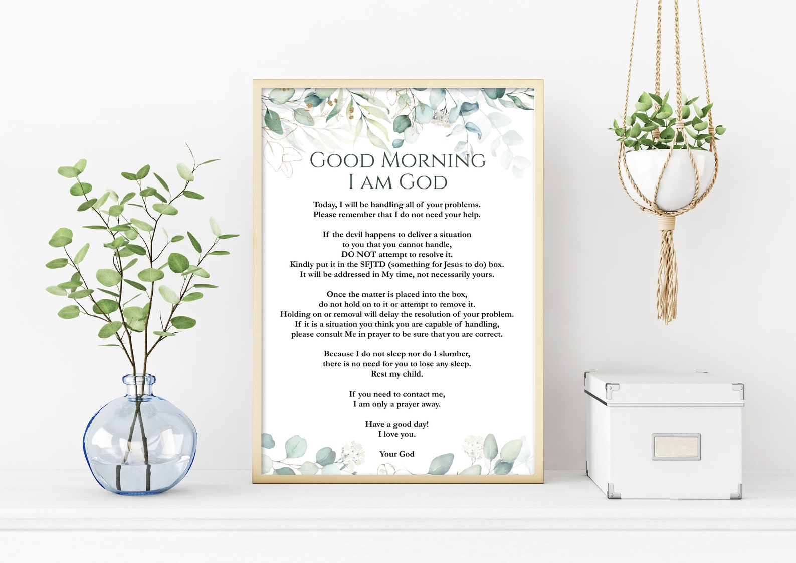 Good Morning I Am God Printable, Morning Prayer Printable, Letter From ...