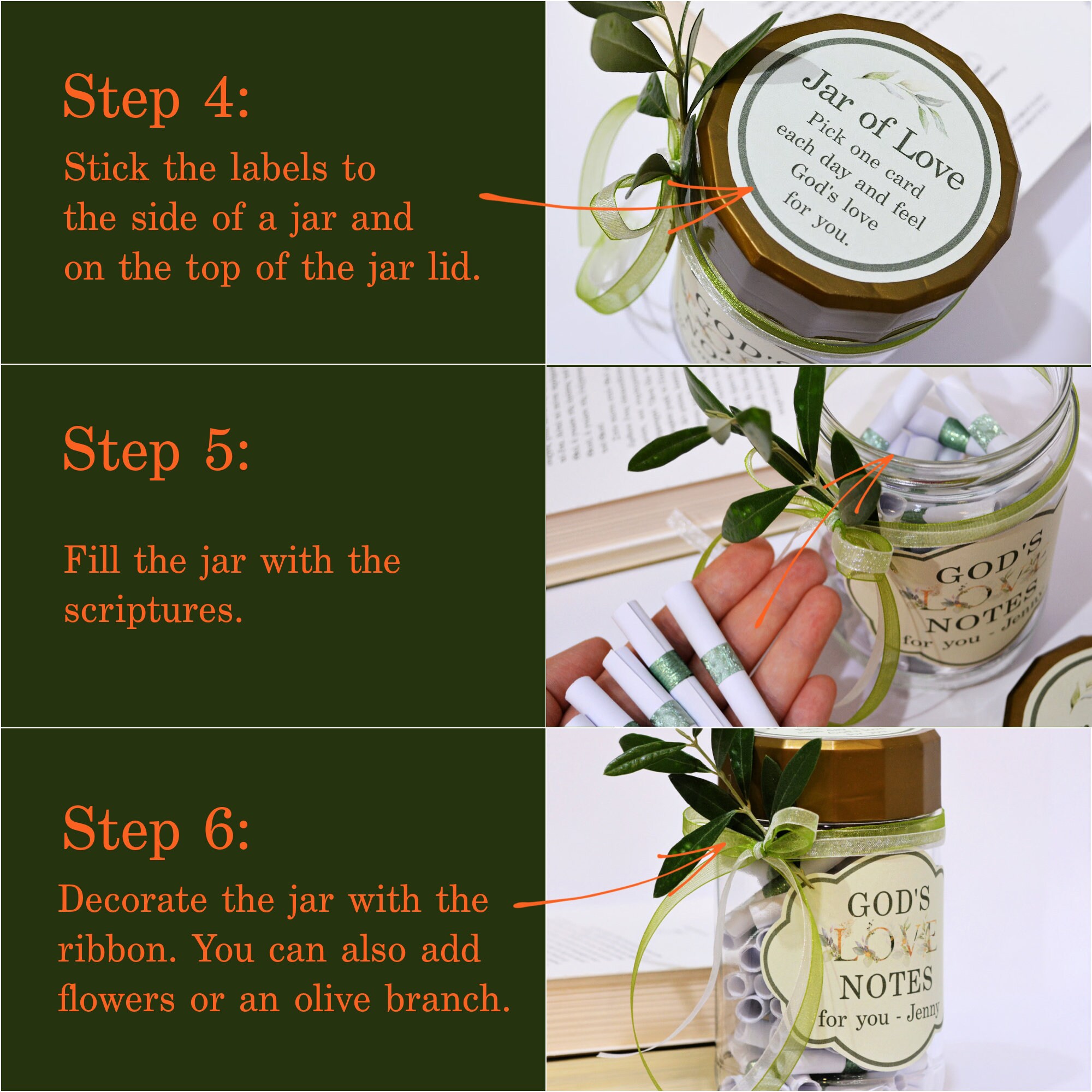 Personalized Scripture Cards Jar DIY, God's Love Notes Scripture Cards ...