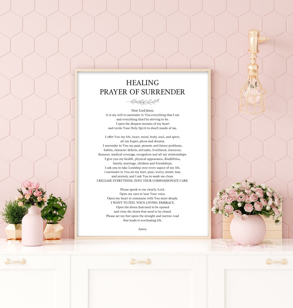Prayer of Surrender Printable, Surrender Prayer, Healing Prayer ...