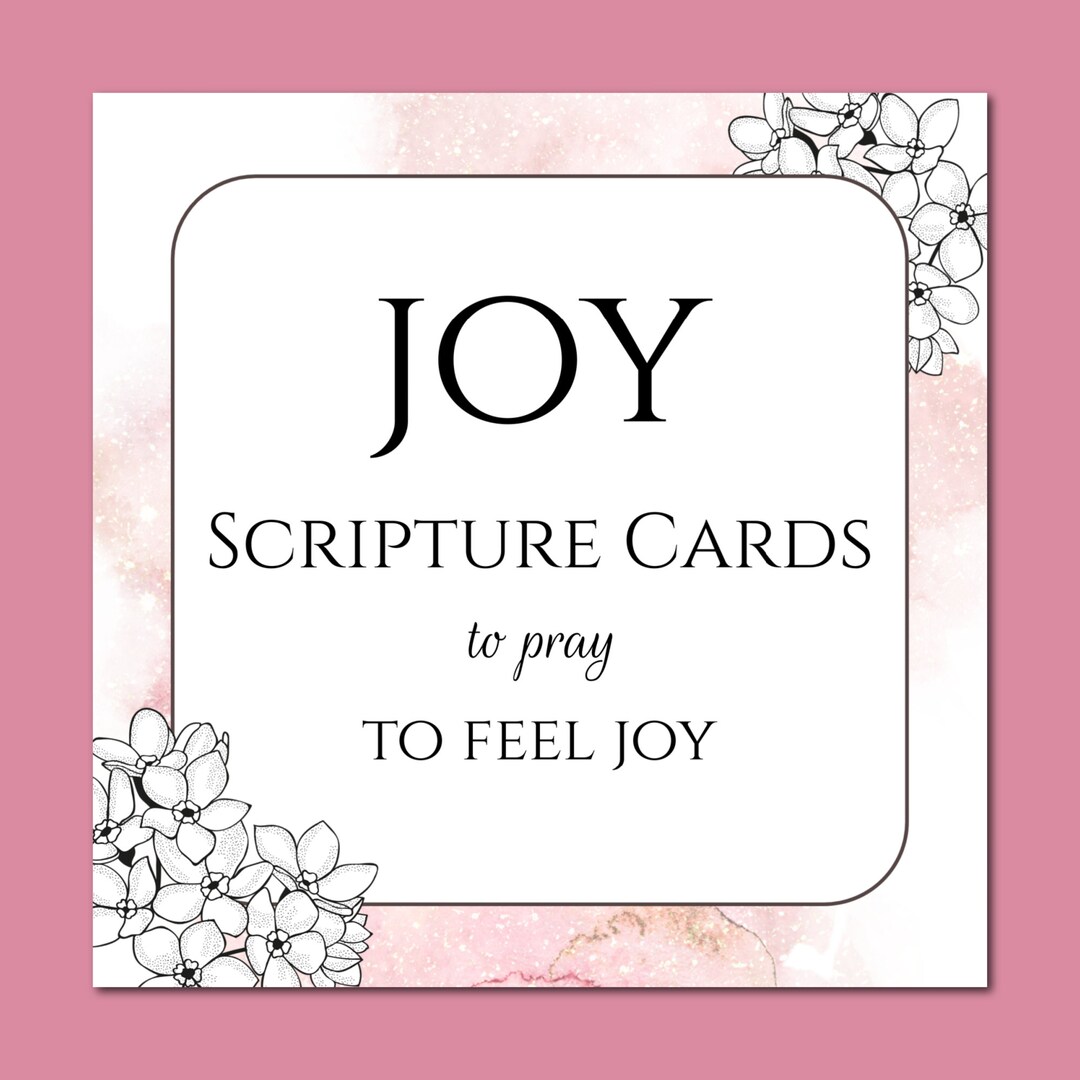 JOY Scripture Cards Printable, JOY Bible Verse Cards, Encouraging Cards ...
