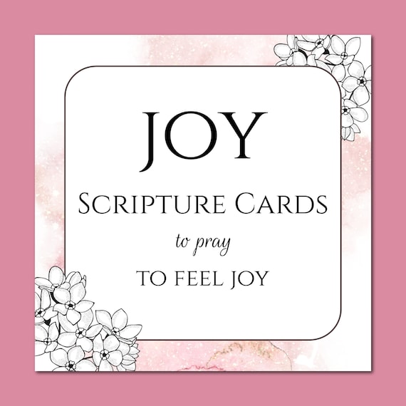 JOY Scripture Cards Printable JOY Bible Verse Cards - Etsy
