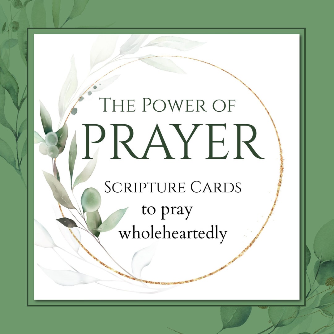 The Power of Prayer Scripture Cards Printable, Prayer Bible Verse Cards ...