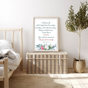 HOPE Printable Wall Art, Job 11 17-19, Hope Wall Art, Christian Wall ...