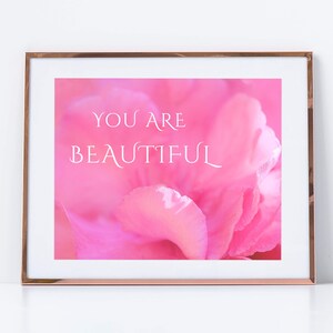 You Are Beautiful Printable, You Are Beautiful Wall Decal, Scripture ...