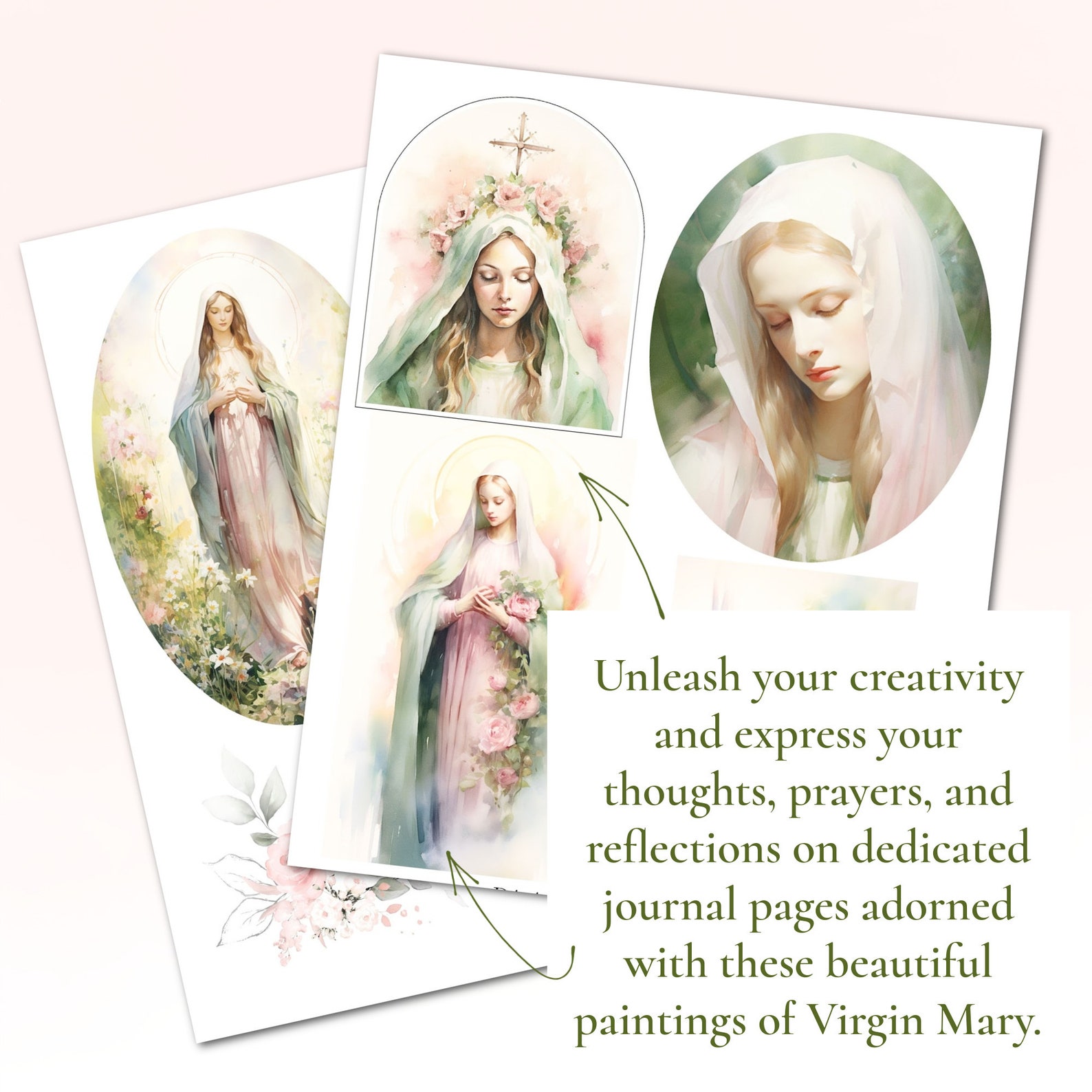Virgin Mary Prayer Journal Kit Printable, Marian Prayer, Marian ...