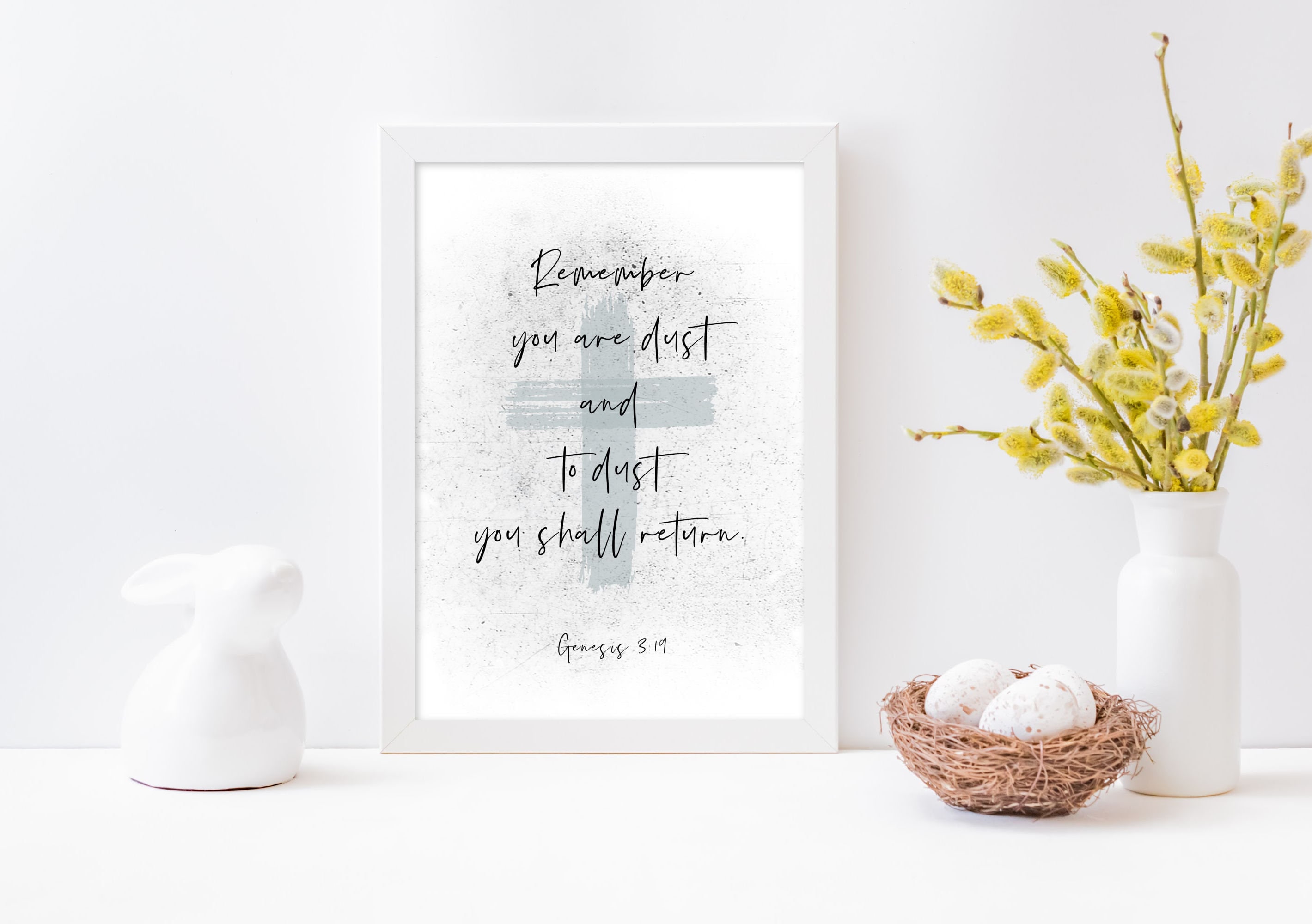 Lent Printable, Lent Wall Art, Lent Digital Print, Genesis 3 19 ...