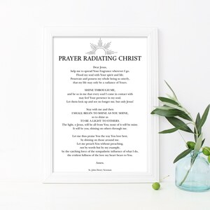 Prayer Radiating Christ Printable, Radiating Christ Prayer, Fragrance ...