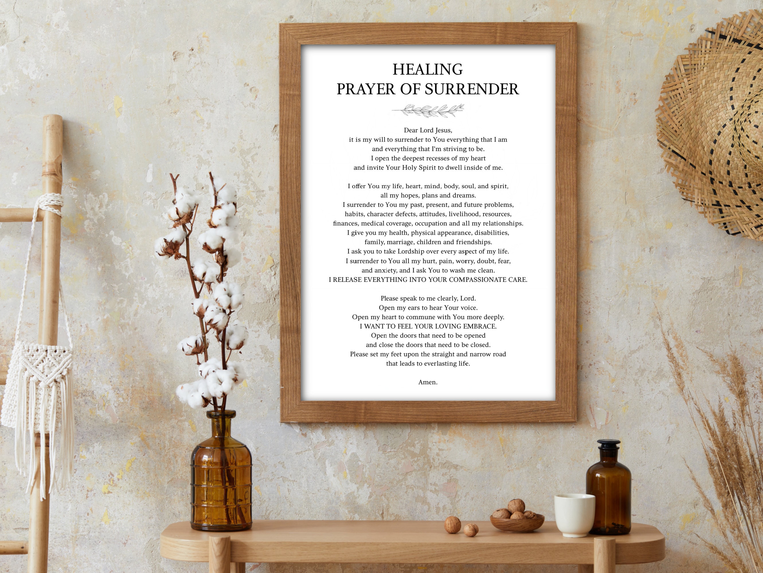 Prayer of Surrender Printable, Surrender Prayer, Healing Prayer ...