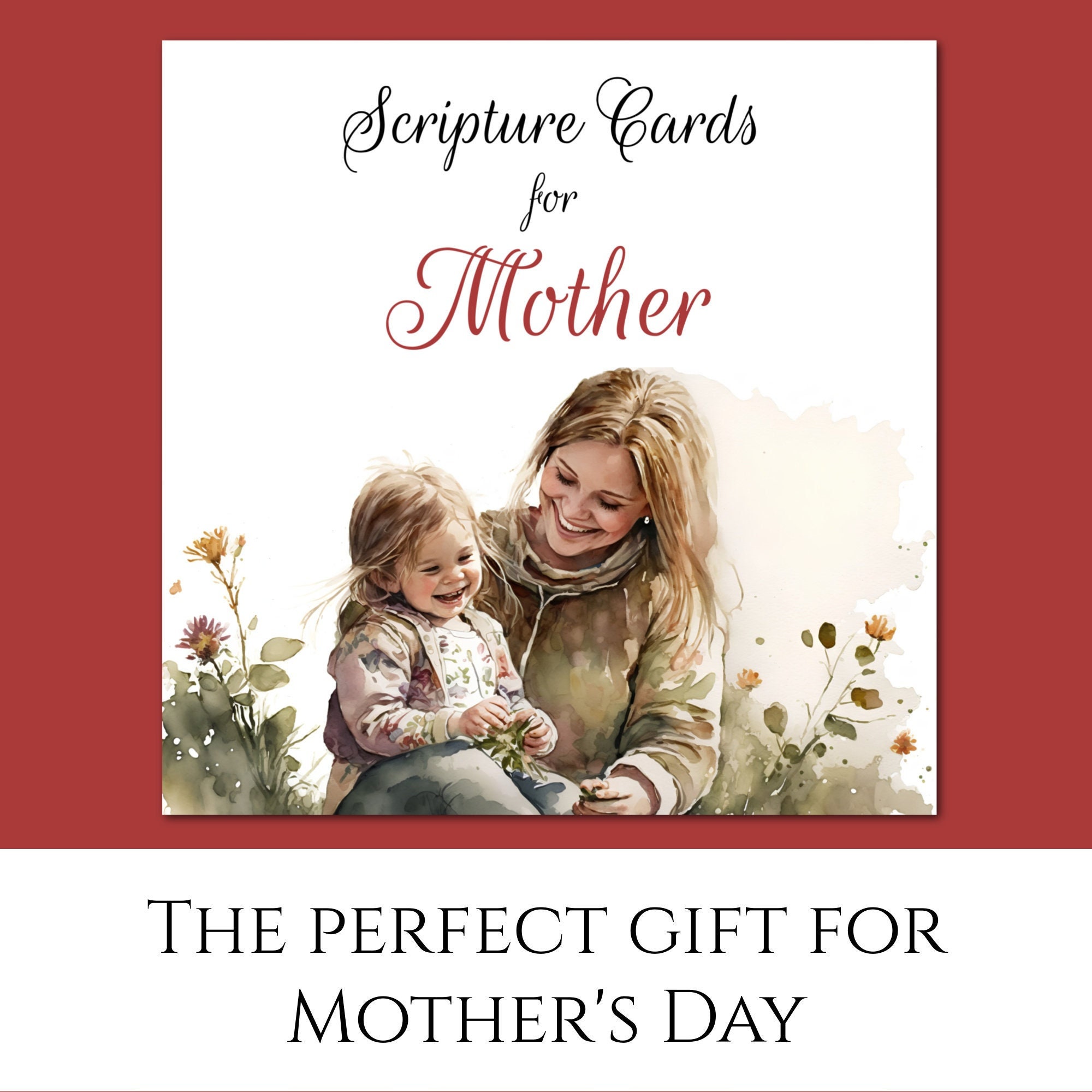 Mother's Scripture Cards Printable, Bible Verse Cards for Mom, Mother's ...