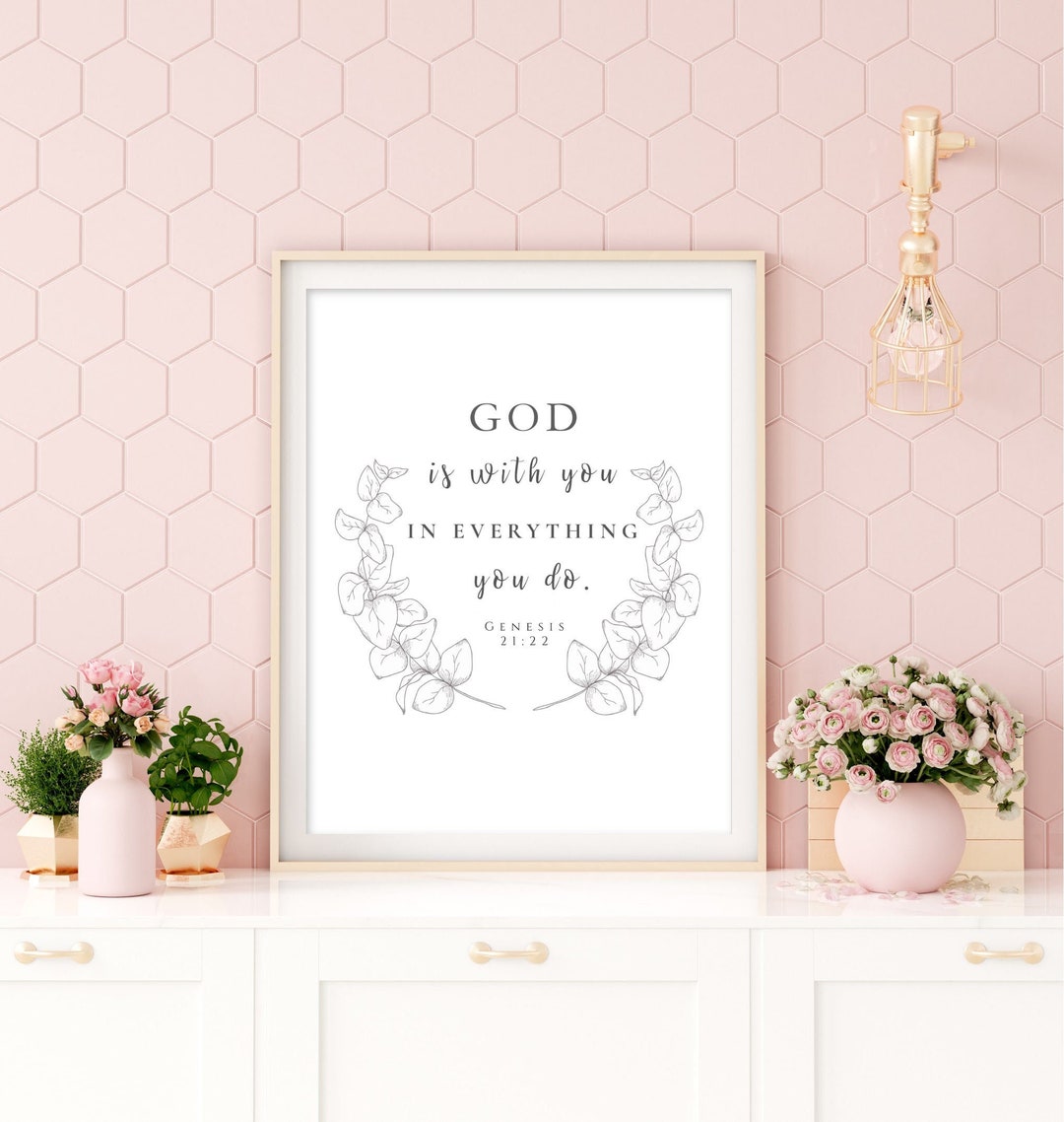 GOD is With YOU Printable, Bible Verse Wall Art, Scripture Wall Decor ...