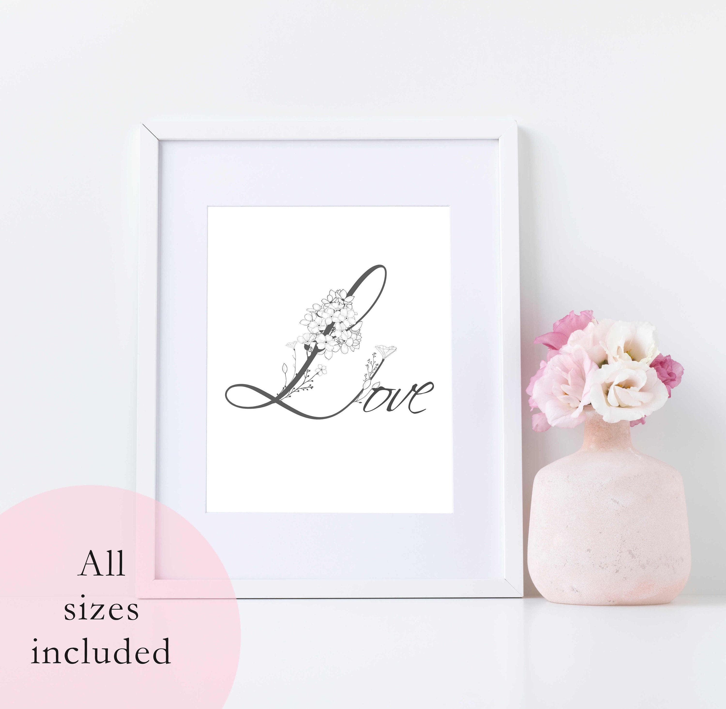 LOVE Printable Love Poster Love Print LOVE Sing Wedding - Etsy