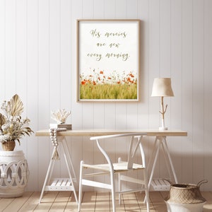 His Mercies Are New Every Morning Printable Wall Art, Lamentations 3 23 ...