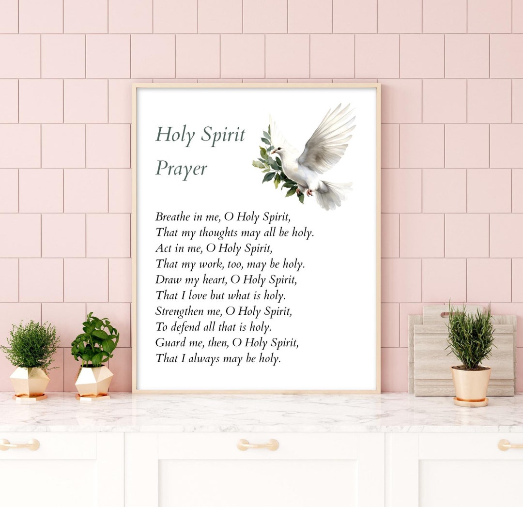 Holy Spirit Prayer Printable, St Augustine Holy Spirit Prayer Digital ...