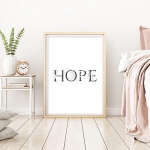 Hope Wall Art Print, Hope Printable Wall Art, Hope Wall Decor, Hope ...