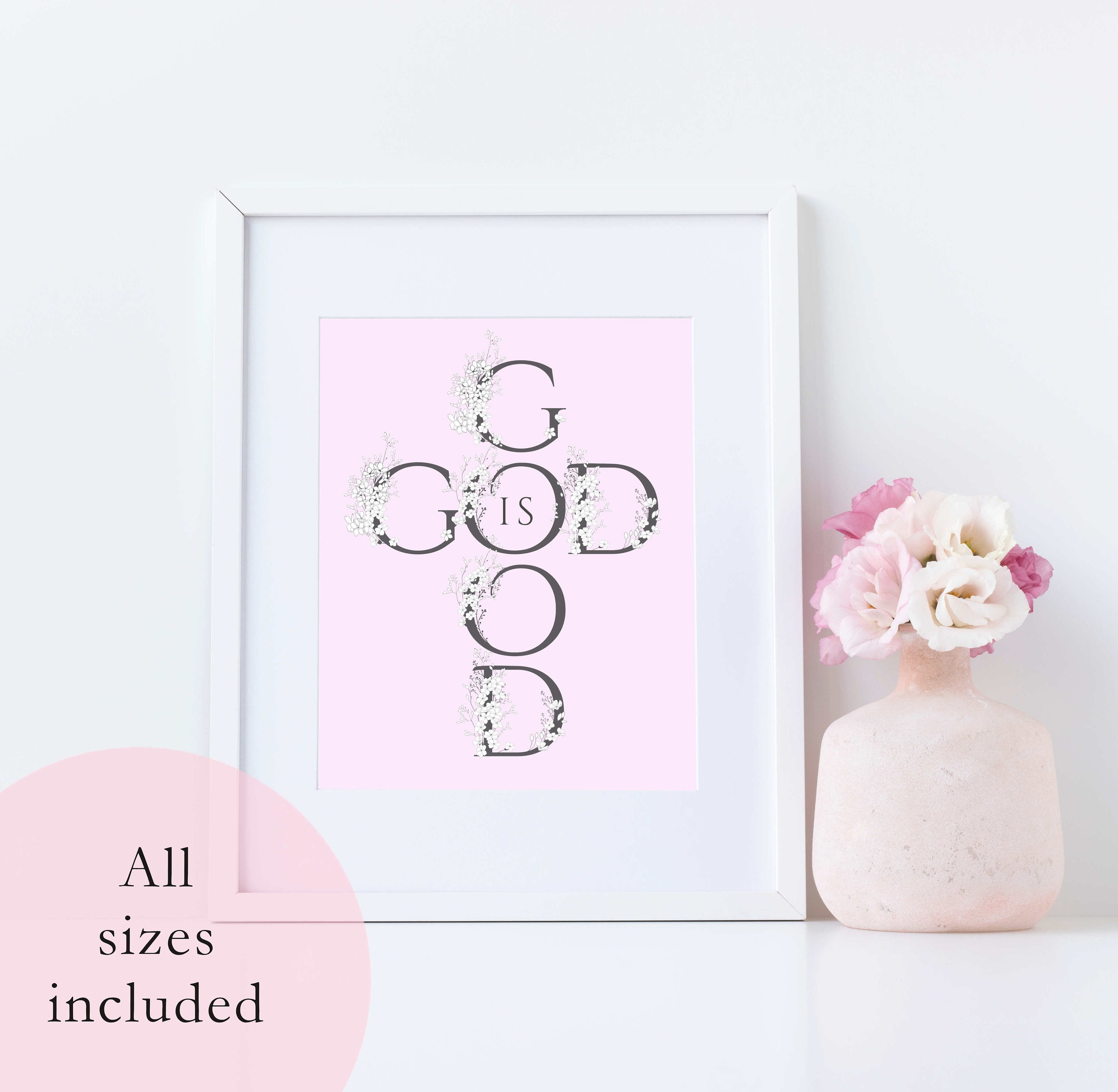 God is Good Printable Scripture Wall Decor Bible Verse Wall - Etsy