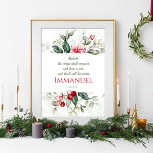 Isaiah 7:14 ESV Wall Art Printable, Christmas Printable Wall Art ...