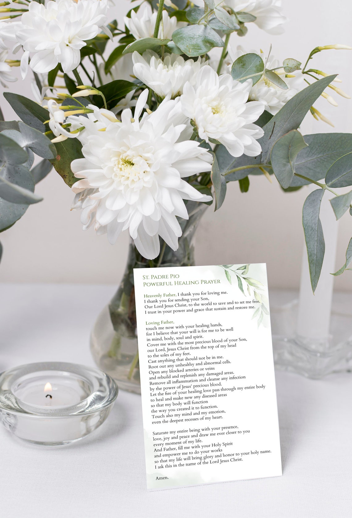 St. Padre Pio Healing Prayer Card Printable, Padre Pio Prayer Card ...