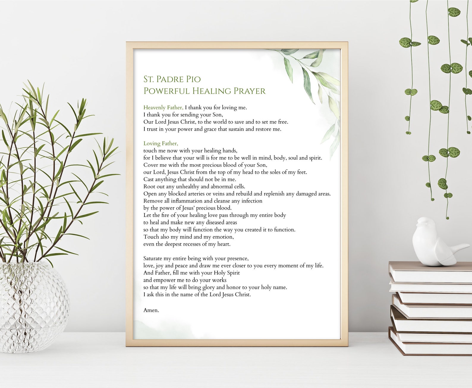 St. Padre Pio Healing Prayer Printable, Padre Pio Prayer, Powerful ...