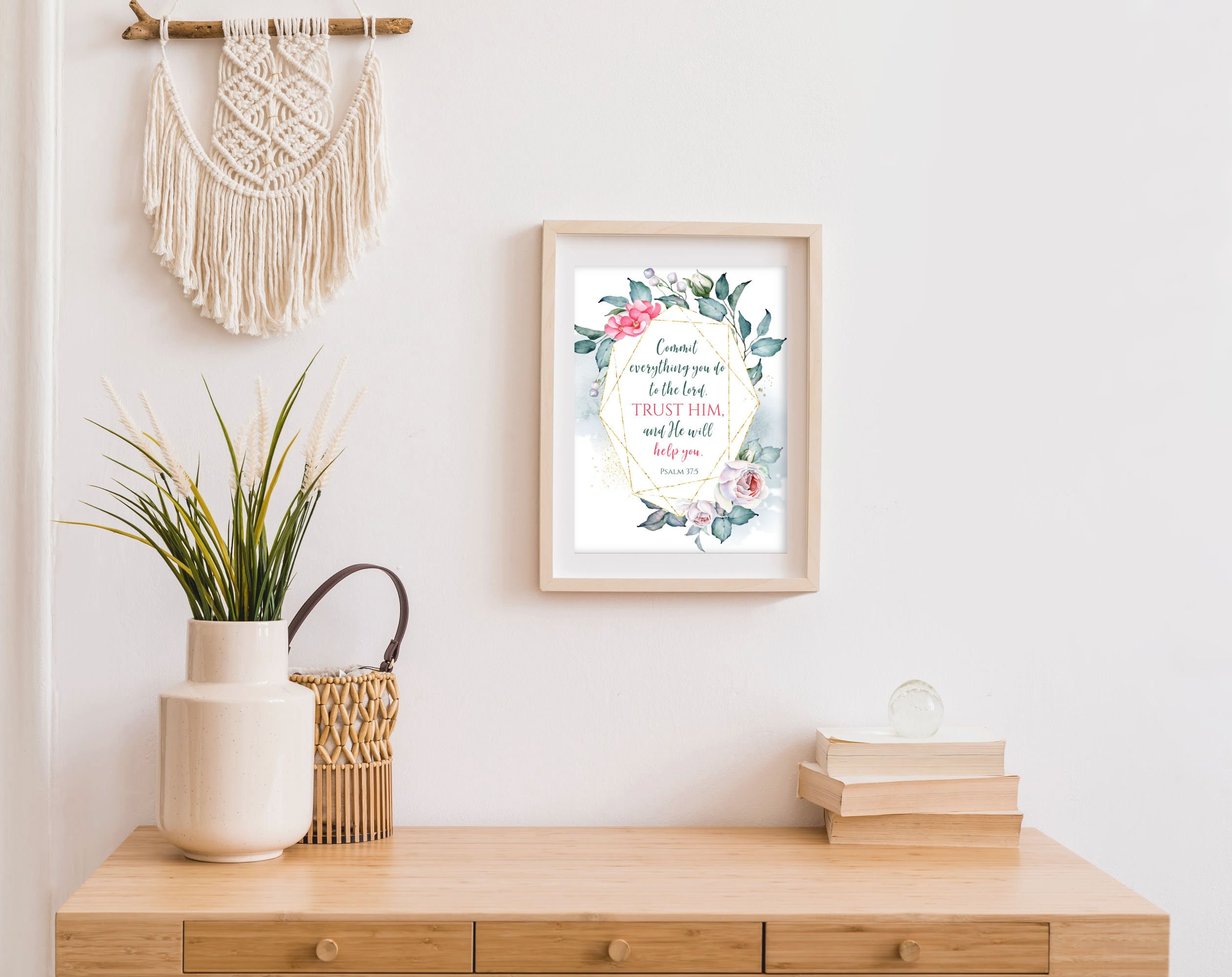 Commit Everything to the Lord Printable, Psalm 37 5, Trust Scripture ...