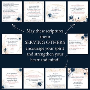 Serving Others Scripture Cards Printable, Serving Others Bible Verse ...